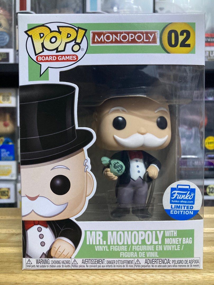 Monopoly Board Game Mr. Monopoly with Money Bag Funko Pop, Hobbies ...