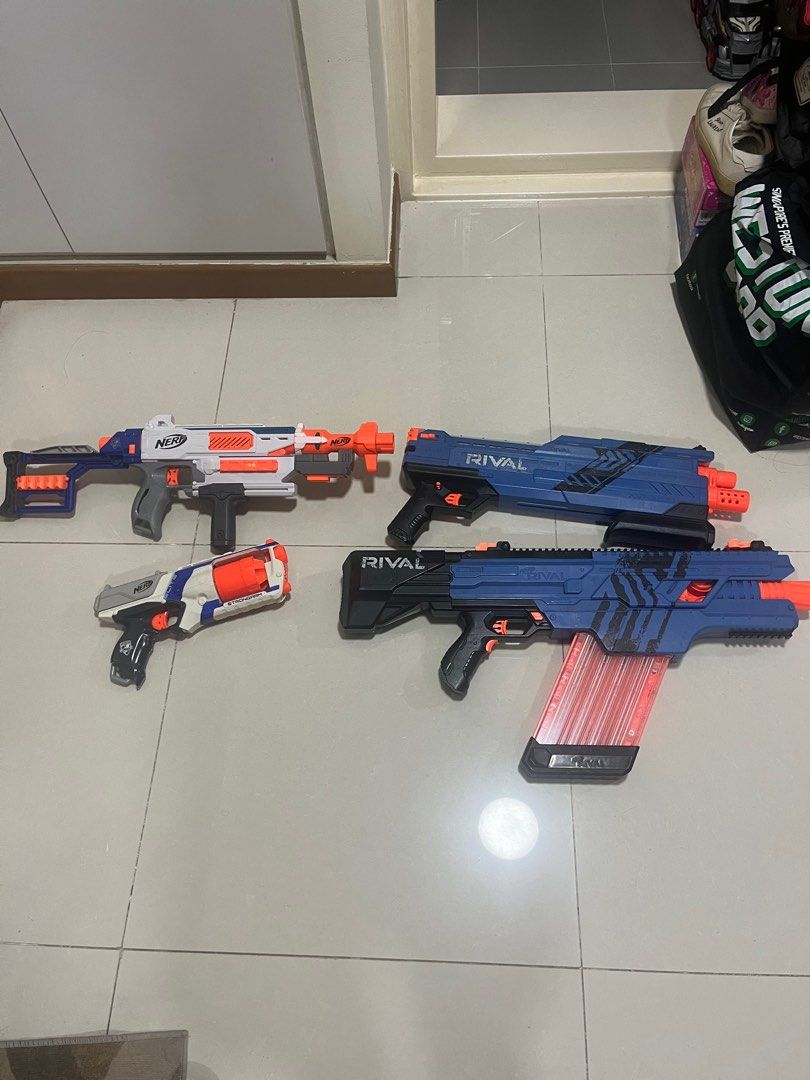 Nerf Guns Bundle Gun Rival MXVI 4000 XvI 1200 Elite Strongarm Strong ...