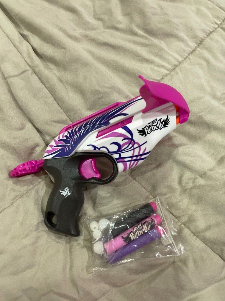 Nerf Rebelle Pink Dart Blaster Gun with 4 Darts, Hobbies & Toys, Toys ...
