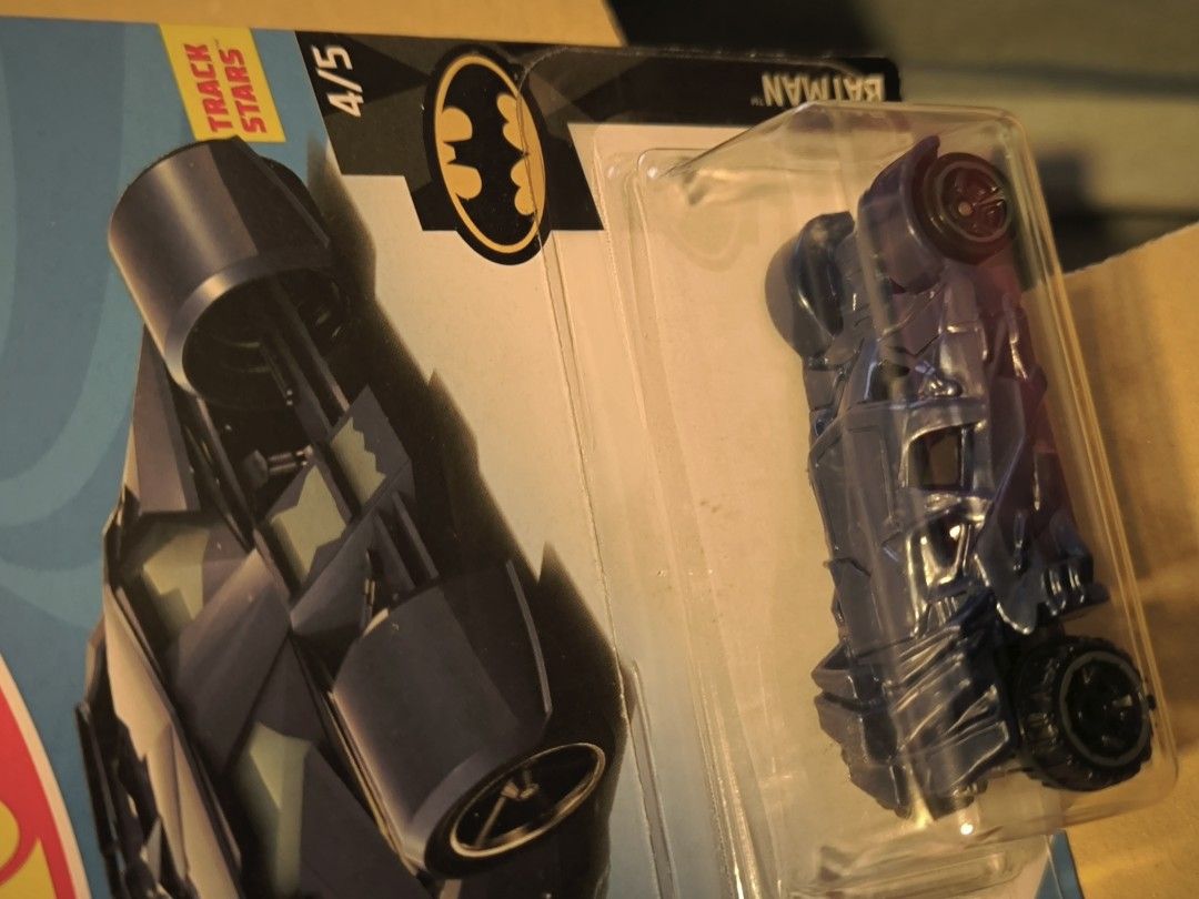 New The Dark Knight Batmobile Batman DC Blue Track Stars Hot Wheels ...