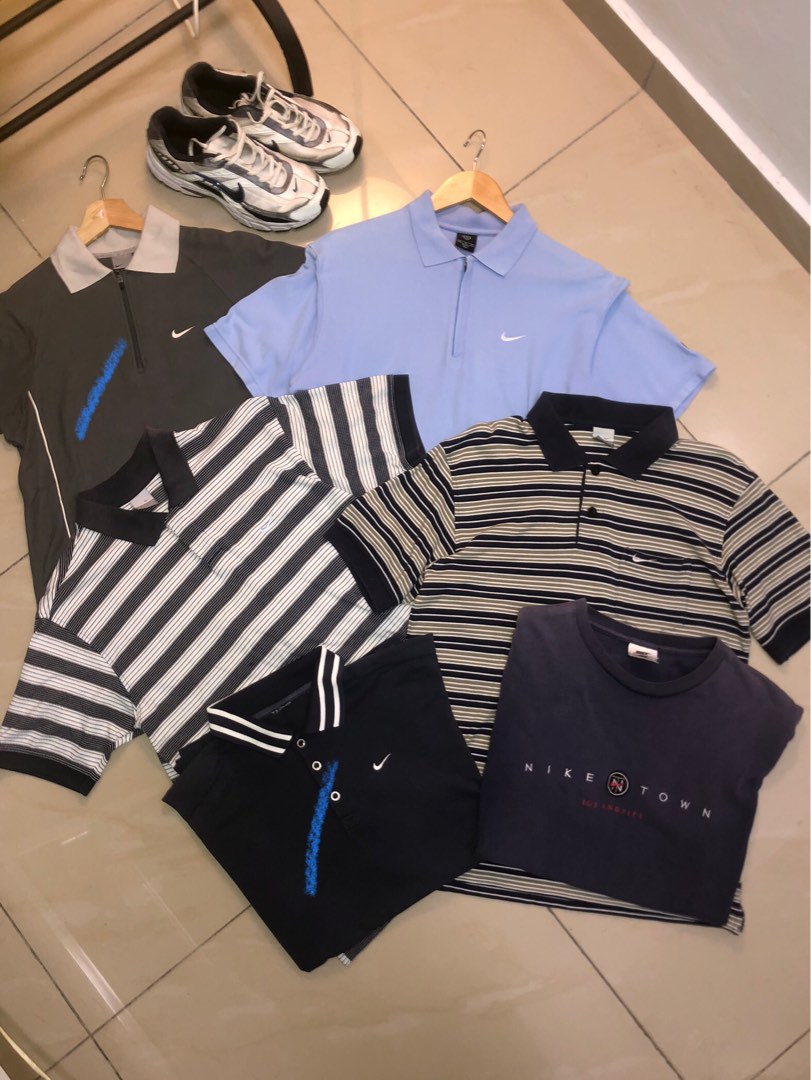 nike collar halfzipper combo, Men's Fashion, Activewear on Carousell