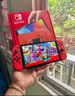 Nintendo Switch OLED Model Mario Red Edition, Video Gaming, Video Game ...