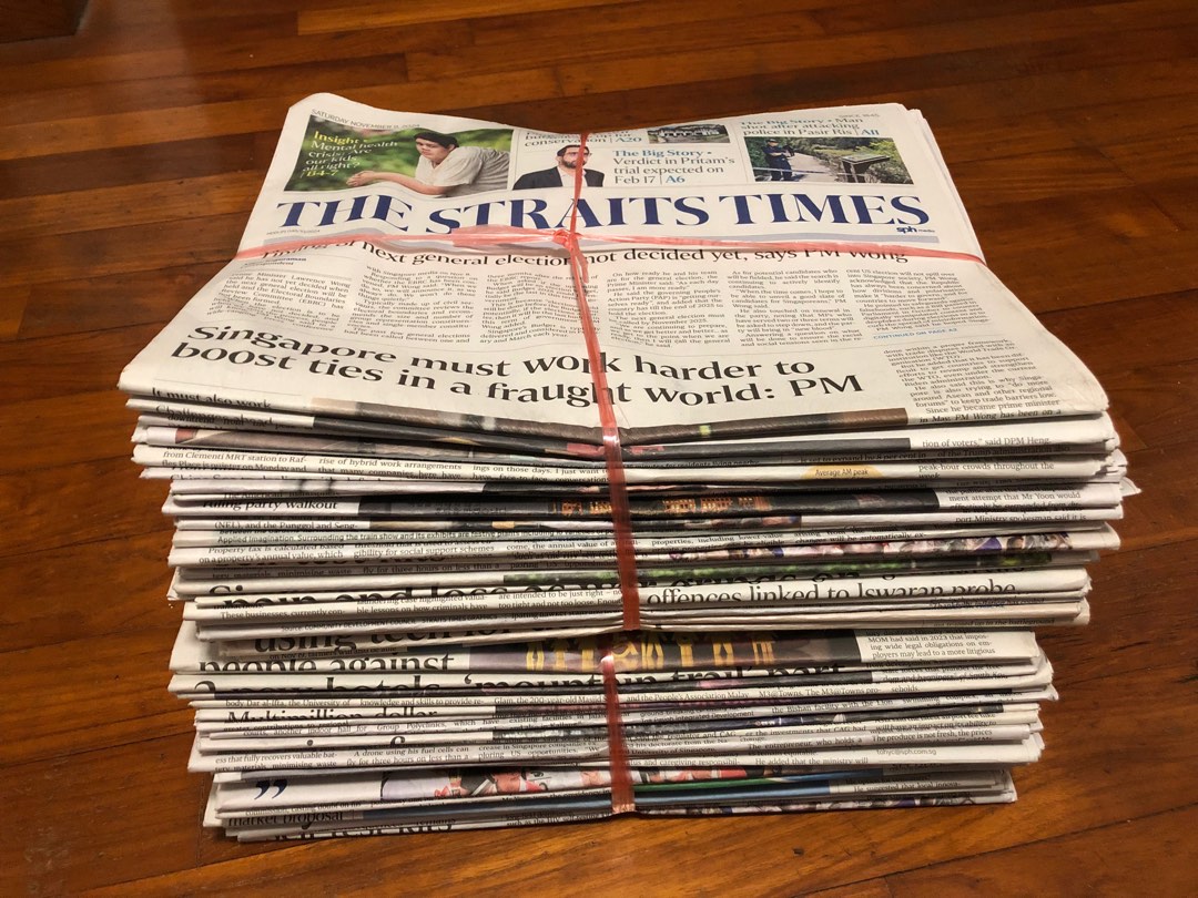 Old clean newspaper $1 (Hougang), Furniture & Home Living, Cleaning ...