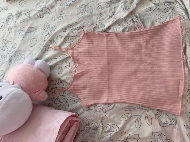 Pink coquette ribbon sando top. // helping tags #cottagecore #hippie # ...