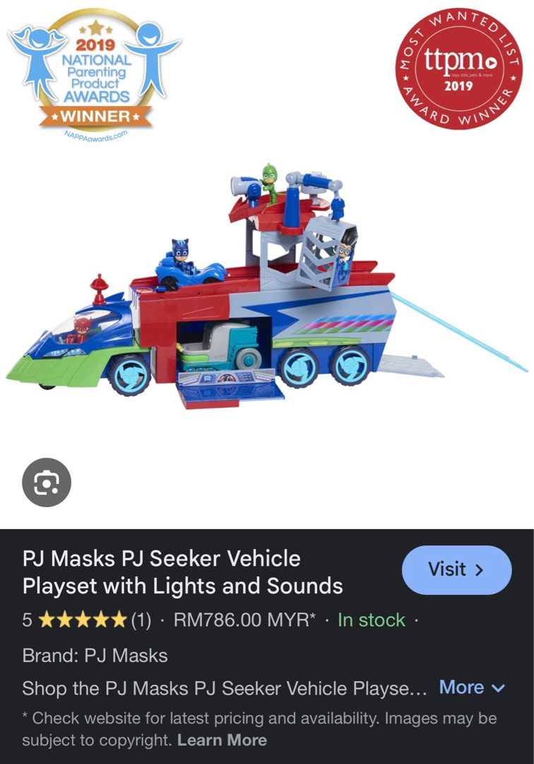 Pj masks vehicle playset lights and sounds boy car educational unisex ...