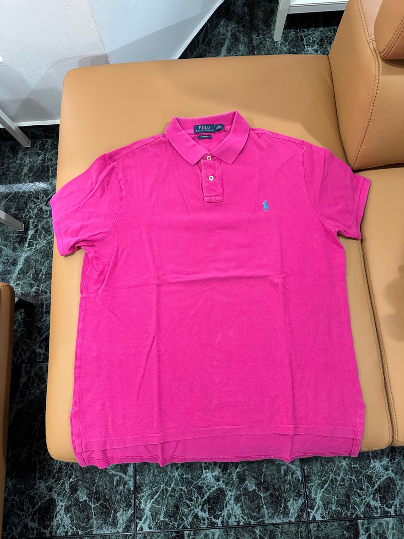 Polo Ralph Lauren Pink polo, Men's Fashion, Tops & Sets, Tshirts & Polo ...