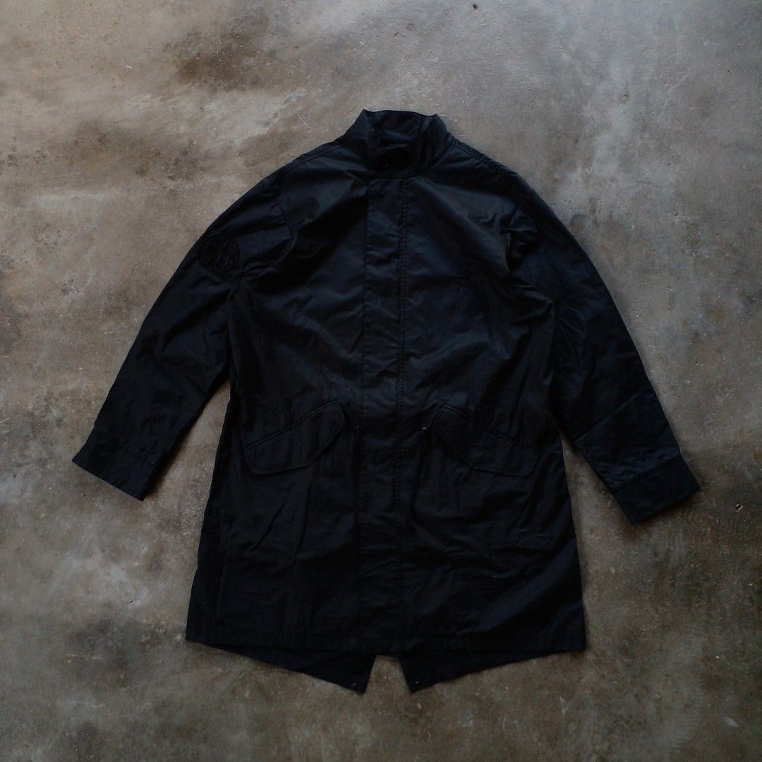 PRETTY GREEN LIAM GALLAGHER OASIS ALL BLACK WAX PARKA, Men's Fashion ...