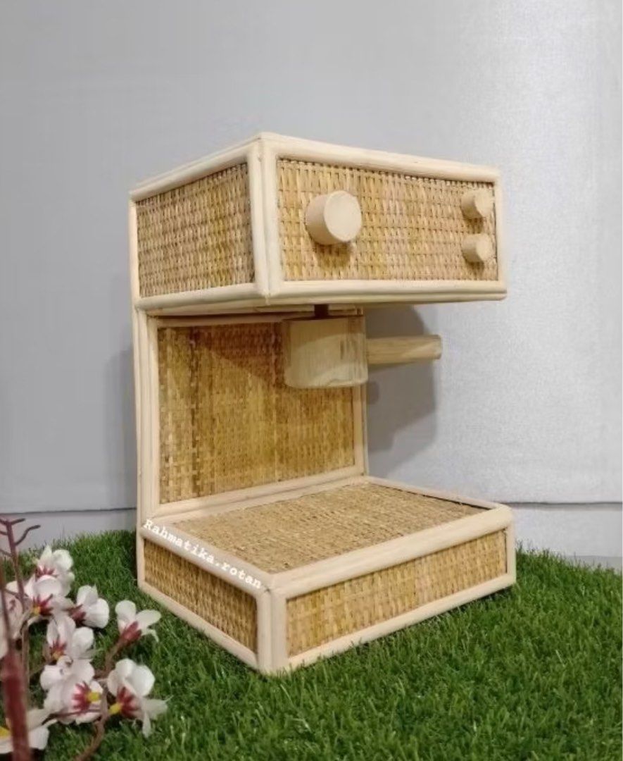 RATTAN COFFEE MACHINE, Hobbies & Toys, Toys & Games on Carousell