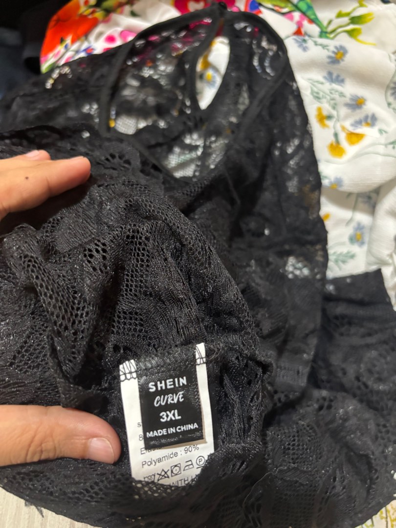 Shein Black Long Sleeves Seethrough, Women's Fashion, Tops, Blouses on ...