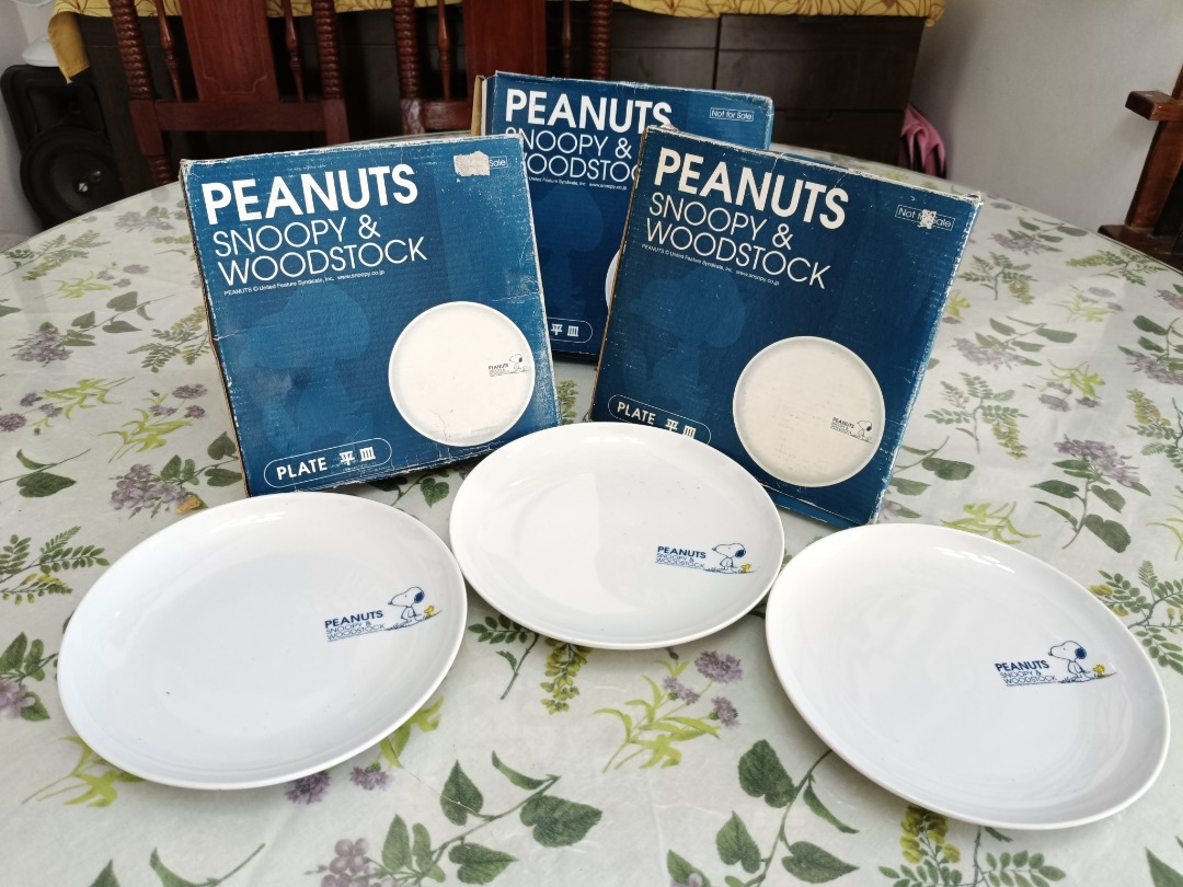 Snoopy Woodstock 7.5" Ceramic Plate Peanuts Charles Schulz Japan 7-11 ...