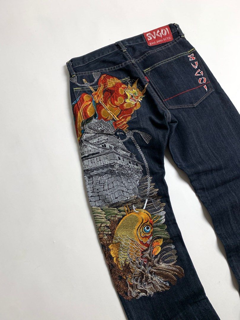 Sugoi Jeans Japan Tattoo - PIKO TSHIRT Y2K carhartt stussy human made ...