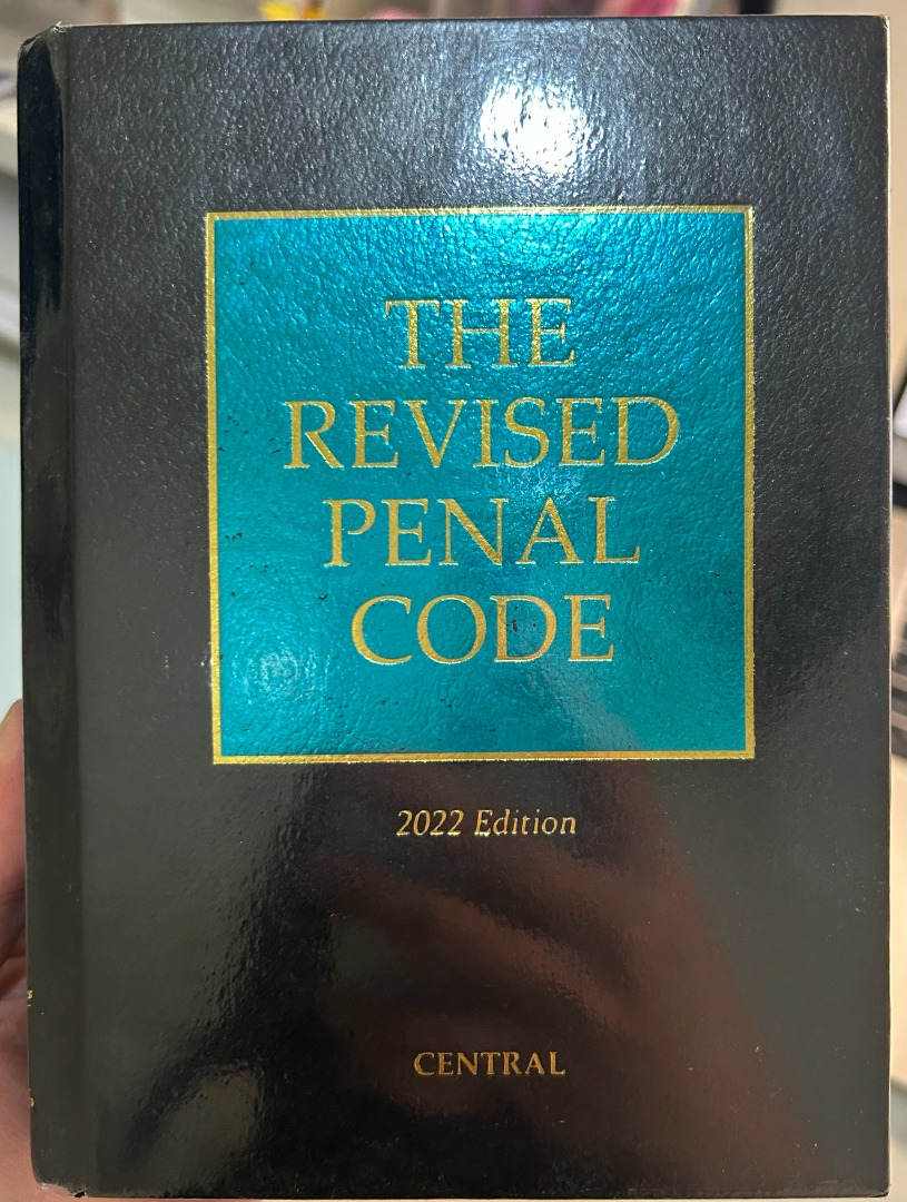 The Revised Penal Code (Codal) 2022 by Central, Hobbies & Toys, Books ...