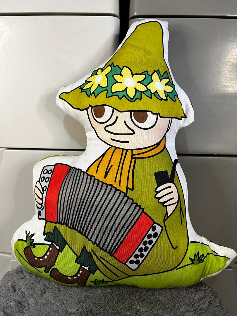 Tove Jansson Moomin Series: Snufkin Musician Green Pillow x Plush ...