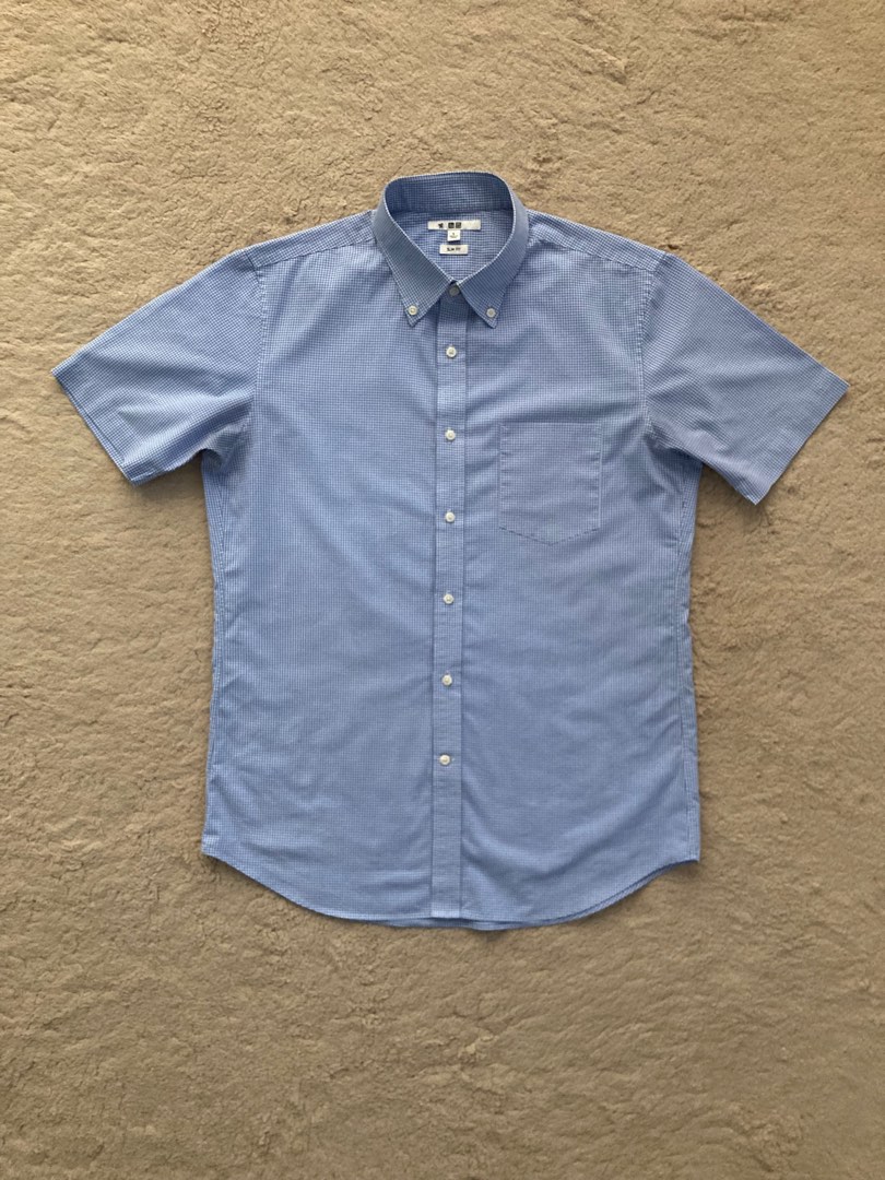Uniqlo smart office work shirt, Men's Fashion, Tops & Sets, Formal ...