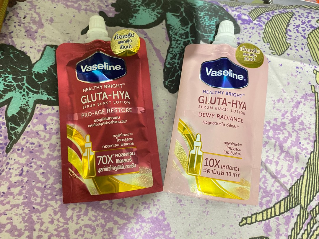 Vaseline gluta hya sachet, Kesehatan & Kecantikan, Kulit, Sabun & Tubuh ...