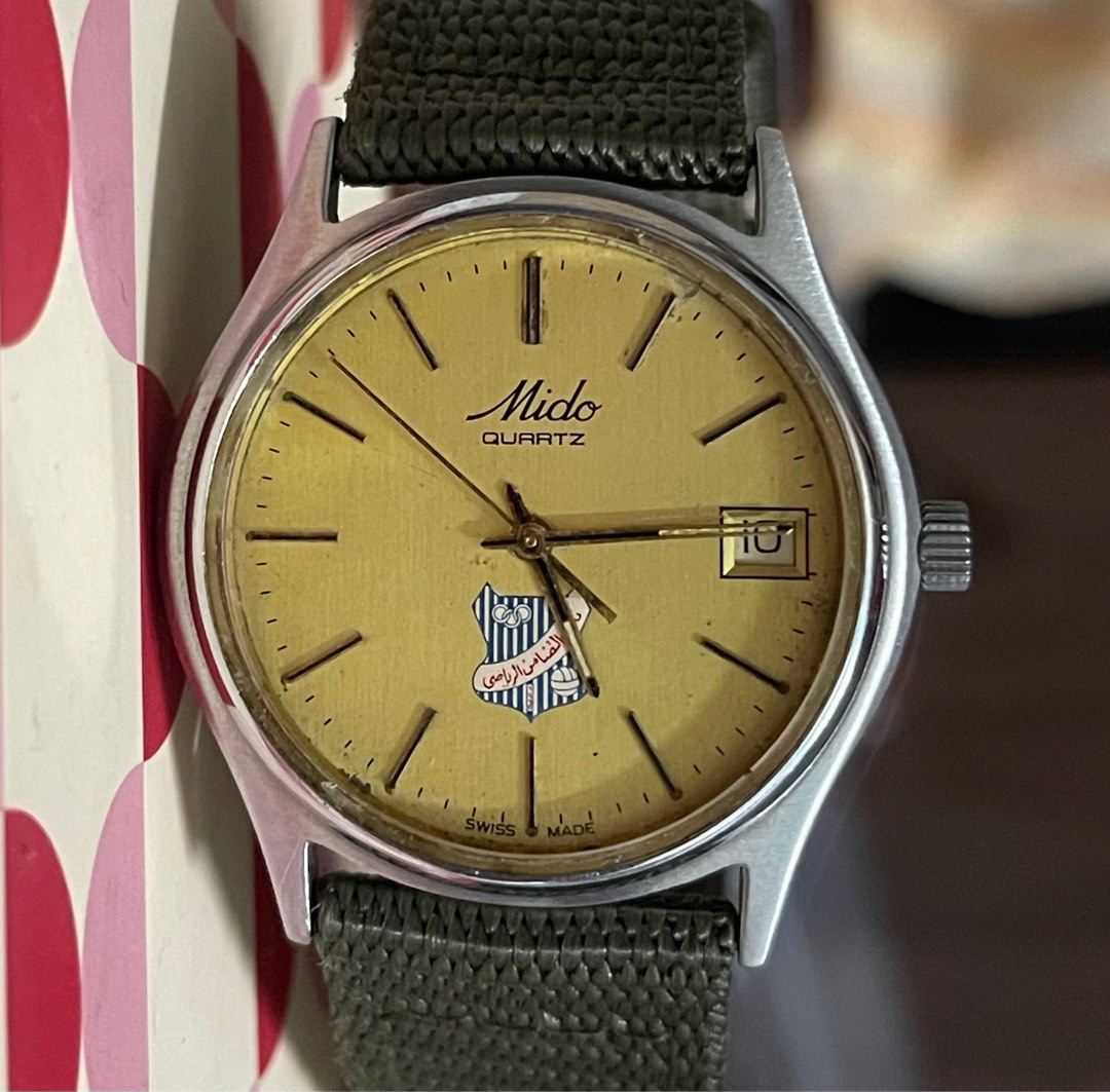 VINTAGE MIDO KUWAIT SOCCER FOOTBALL TEAM QUARTZ MENS WATCH.., Men's ...