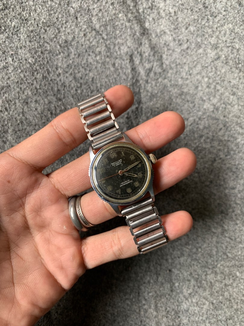 VINTAGE WATCH SAVILLON BY ENICAR, Barang Mewah, Jam Tangan di Carousell