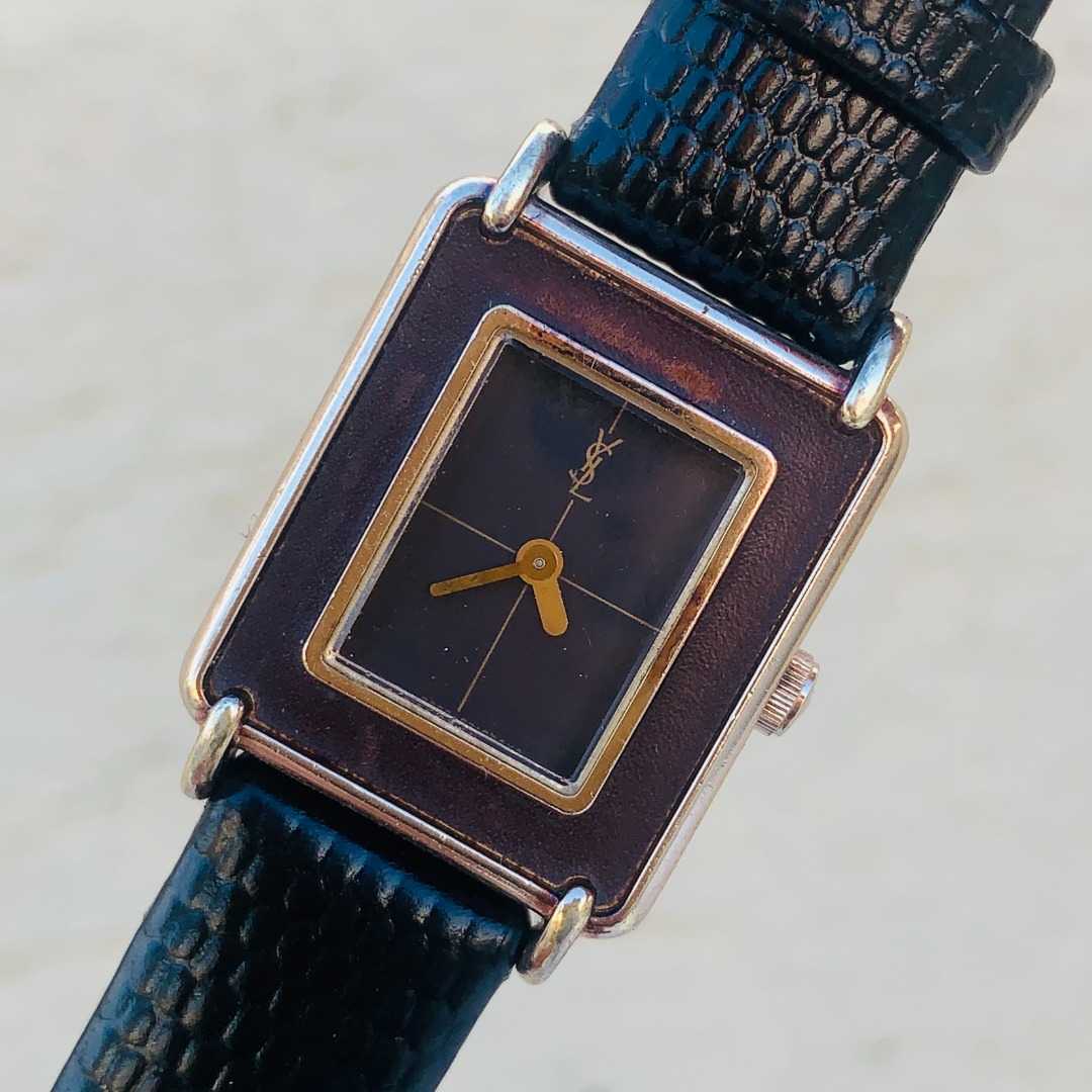Vintage Yves Saint Laurent Tank Watch, Luxury, Watches on Carousell