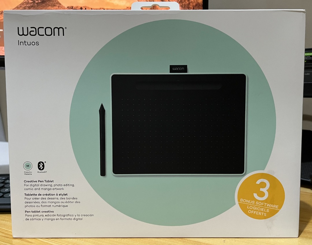 Wacom Intuos Medium with Bluetooth CTL-6100WL Graphic Drawing Pen ...