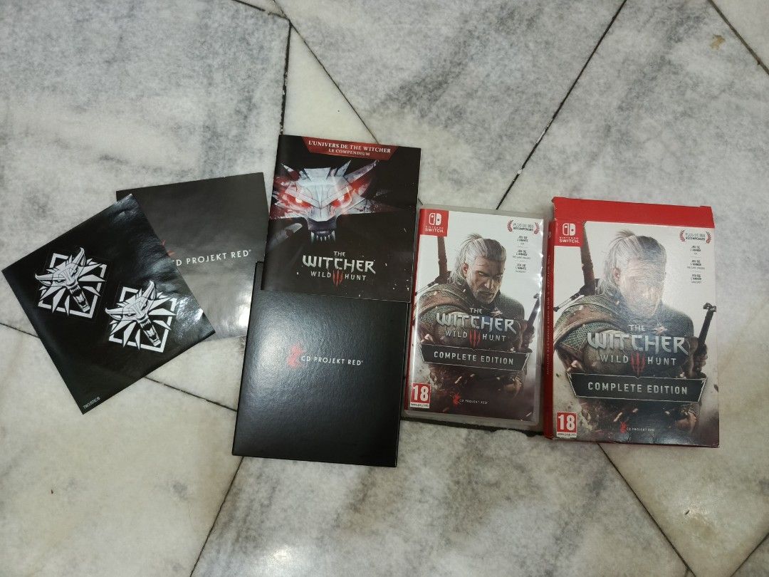 Witcher 3 nintendo switch with accessories and map, Video Gaming, Video ...