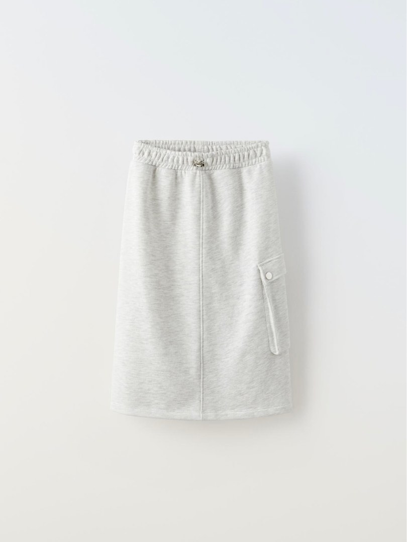 Zara Grey Plushie Cargo midi Skirt for kids | x Gingersnap | x ...