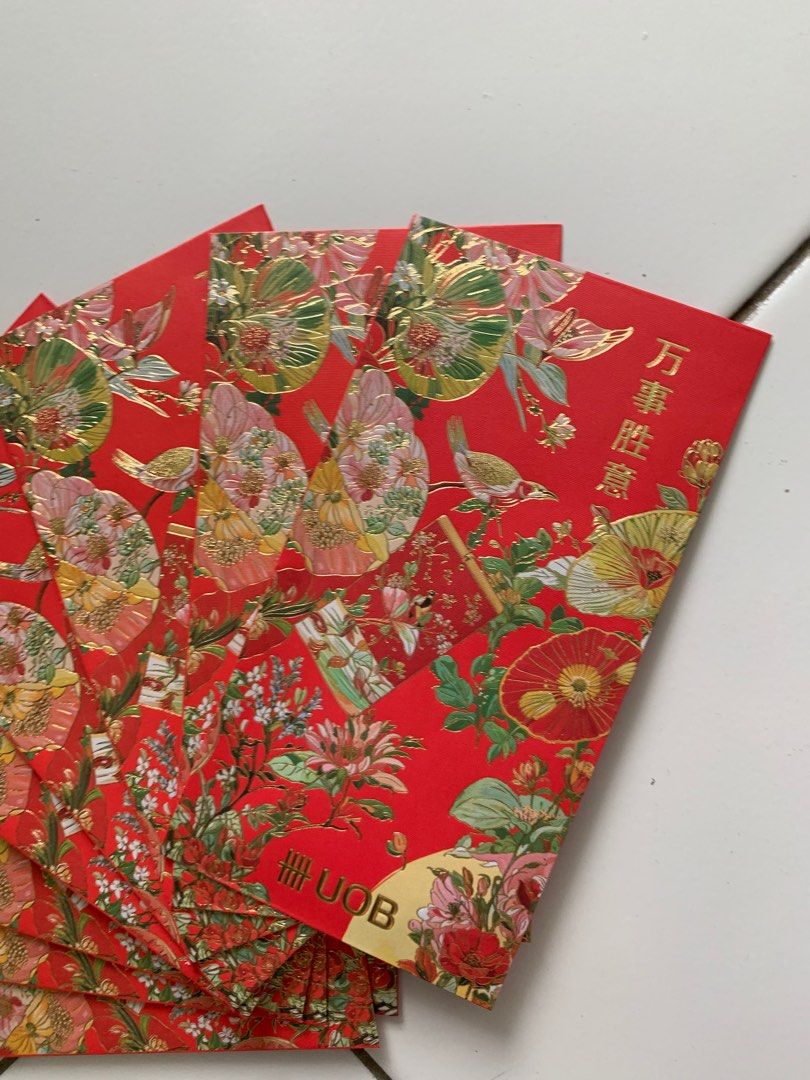 2025 UOB Preferred Bank New CNY Red Packet (each packet is 8 pcs x 6 ...