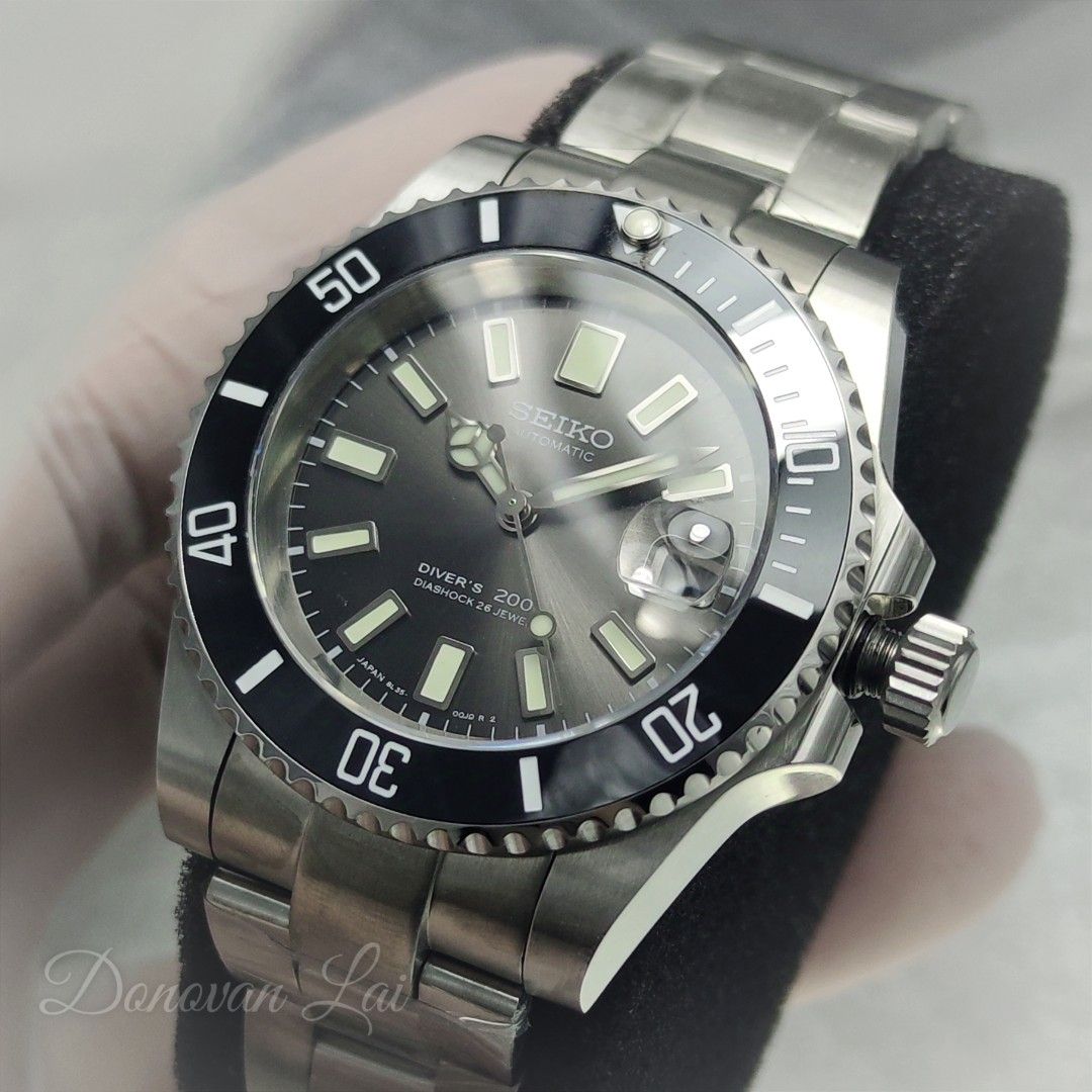 62mas Submariner Seiko mod, Luxury, Watches on Carousell