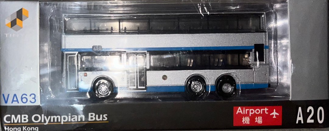 (全新) TINY 微影 合金車仔 – 中巴 CMB 富豪 奧林比安 Volvo Olympian 空調巴士 (VA63)(路線: A20 ...