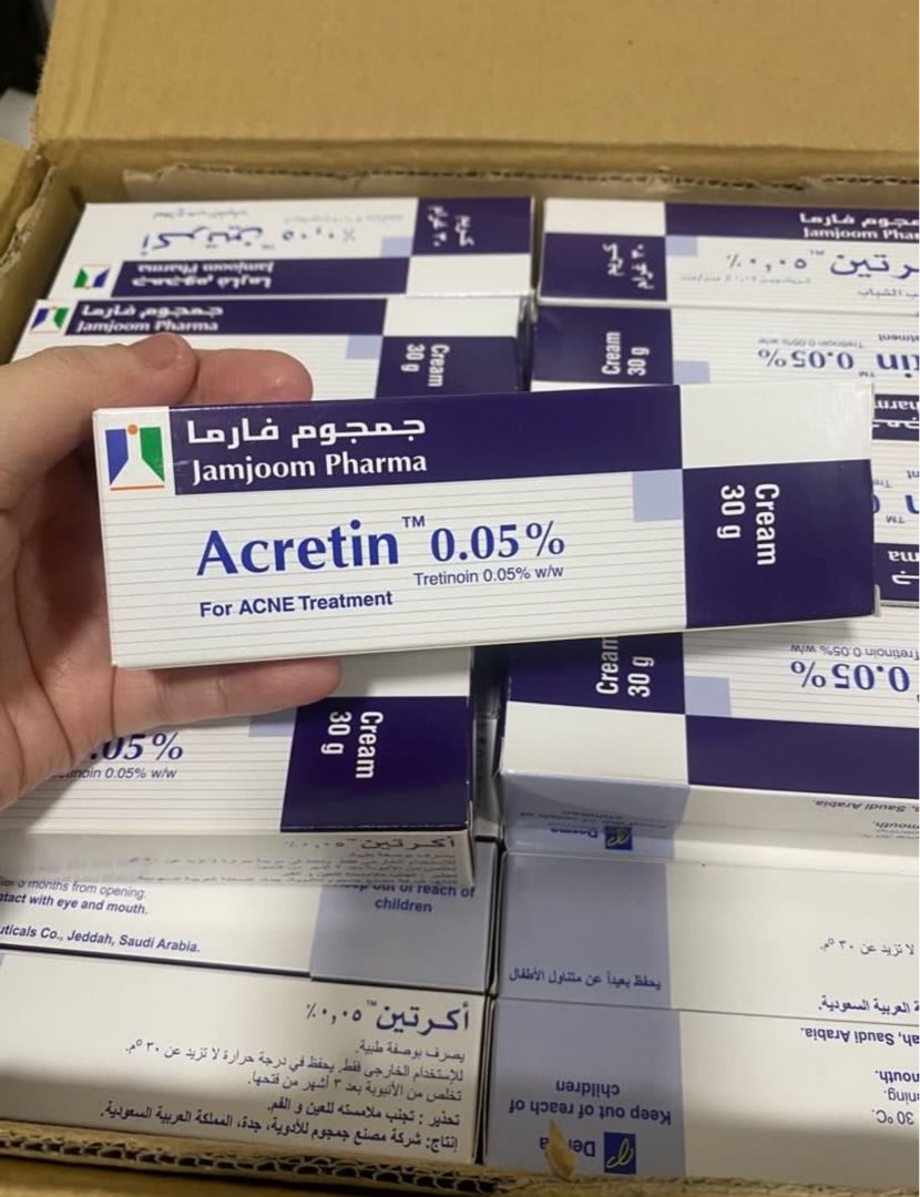 Acretin Acne Treatment Cream 0.05% 30g EXP: 9/25, Beauty & Personal ...