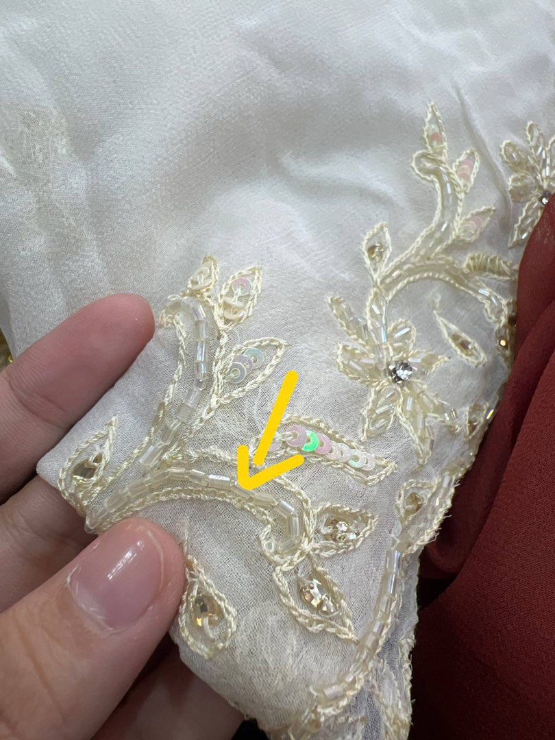 Beaded shawl selendang manik selendang sulam sahara scarves, Women's ...