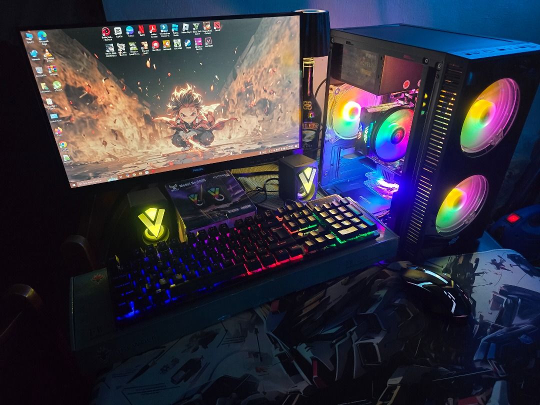 Black Build Gaming Desktop • Core i7 8th gen 8cpus • Nvidia GTX 1030 ...