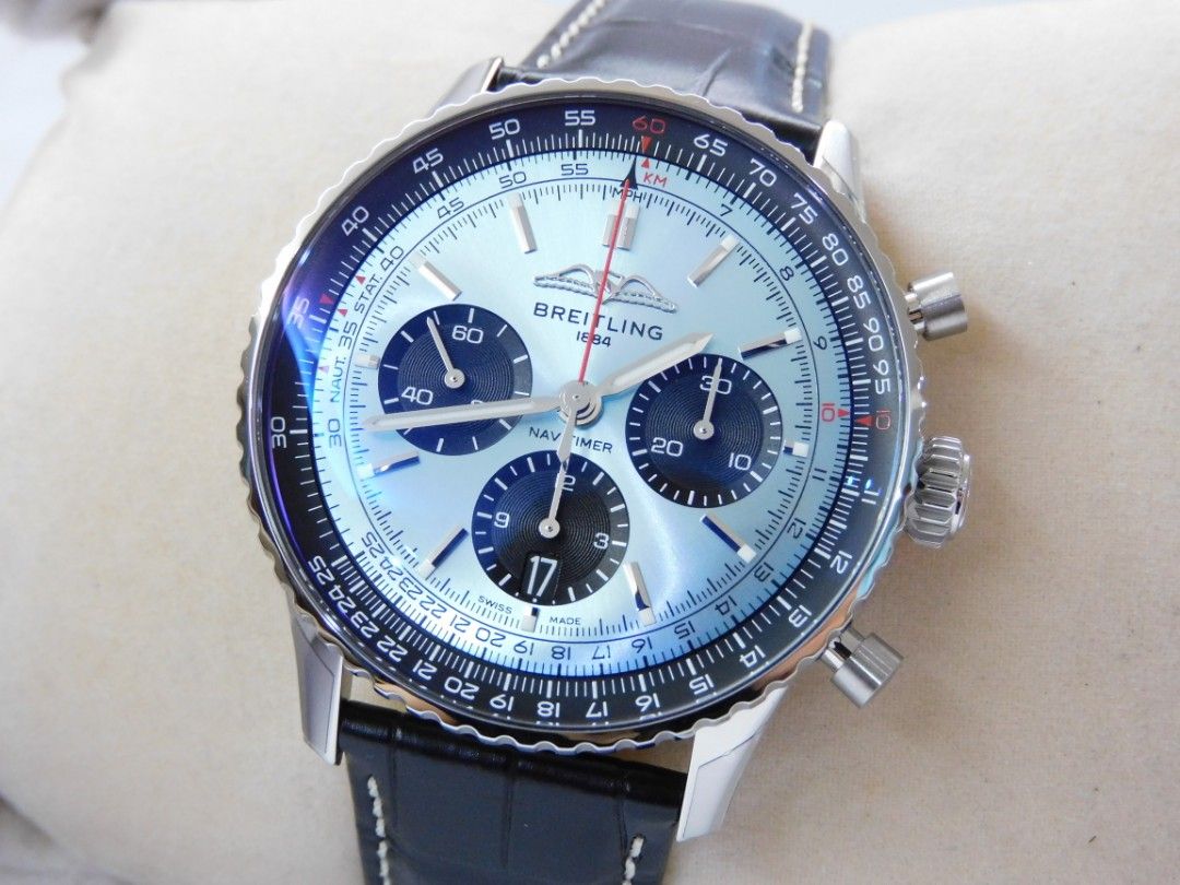 Brand New Breitling Navitimer B01 Chronograph 43mm Ice Blue, Men's ...