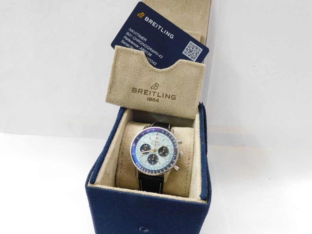 Brand New Breitling Navitimer B01 Chronograph 43mm Ice Blue, Men's ...