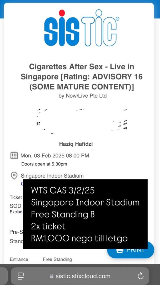 CAS LIVE IN SINGAPORE, Tickets & Vouchers, Event Tickets on Carousell