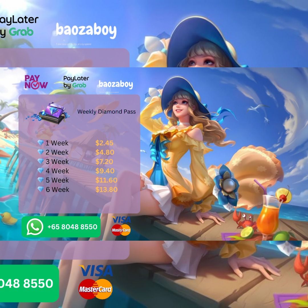 CHEAPEST SG🔥 [INSTANT DELIVERY] MLBB Weekly Pass | Mobile Legends ...