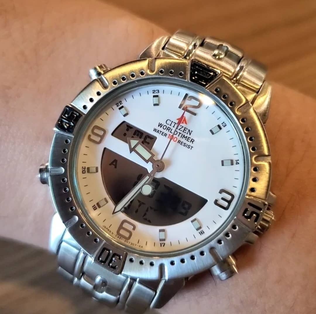 citizen promaster world timer japan vintage & rare like new. highly ...