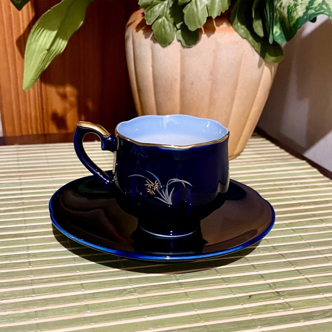 Cobalt blue mix and match cup and plate, Furniture & Home Living ...