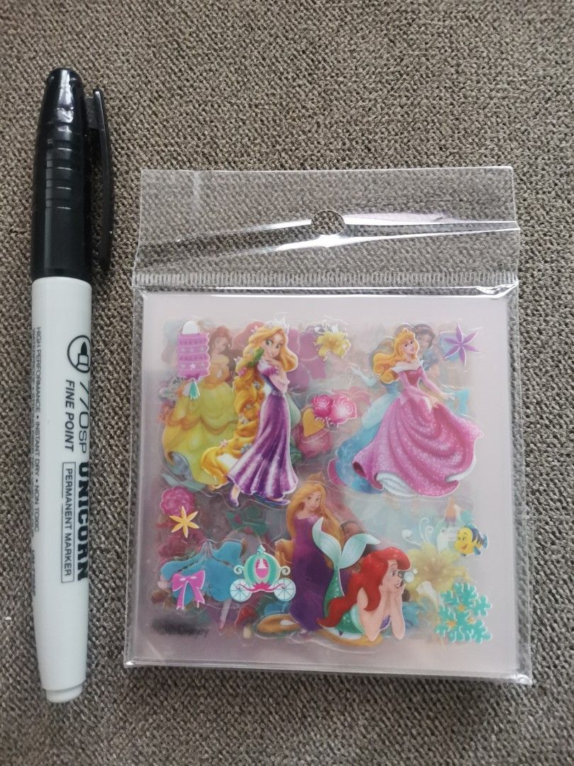Combo 25 sheets Disney Princess Die Cut Waterproof Stickers, Hobbies ...