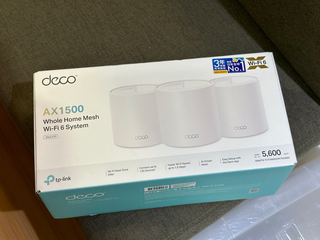 deco Ax1500 whole home mesh wi-fi 6 system, 電腦＆科技, 電腦周邊及配件, Wifi及上網相關產品 ...