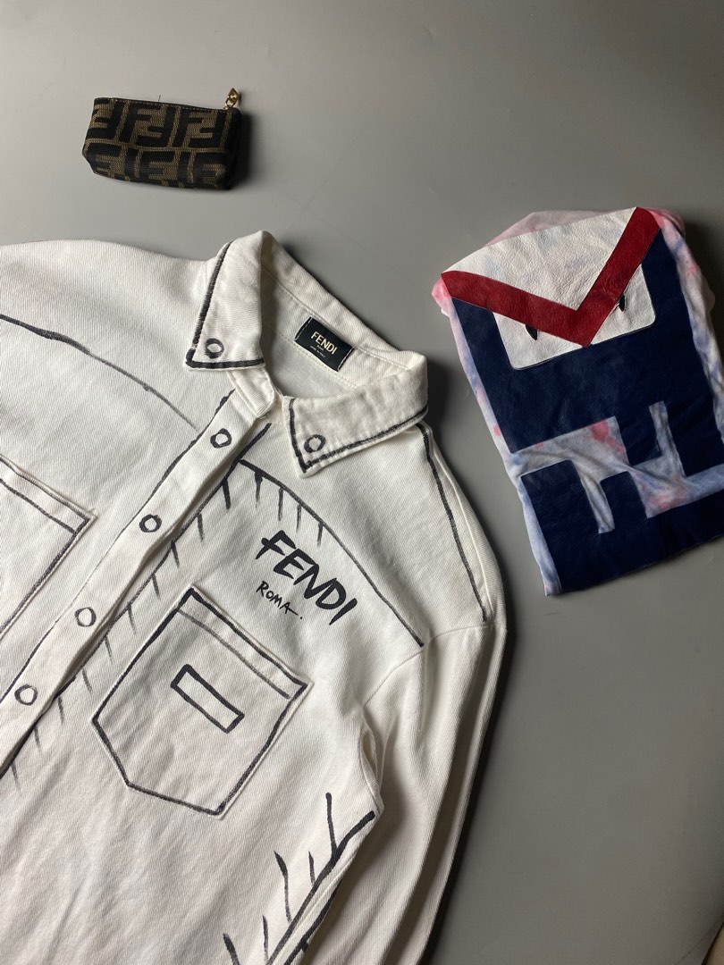 Fendi x Joshua Vides Signature Button Down, Luxury, Apparel on Carousell