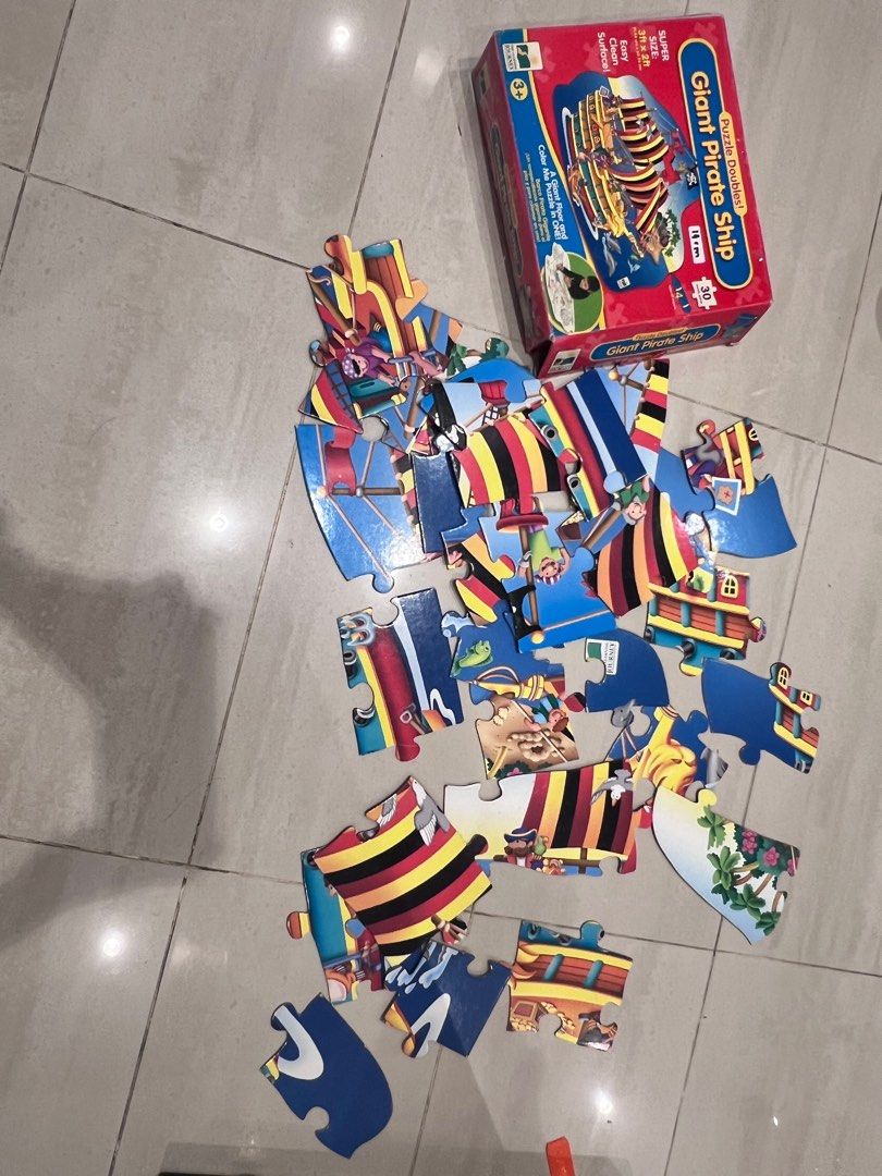 Giant Pirate Ship Floor puzzle, Hobbies & Toys, Toys & Games on Carousell
