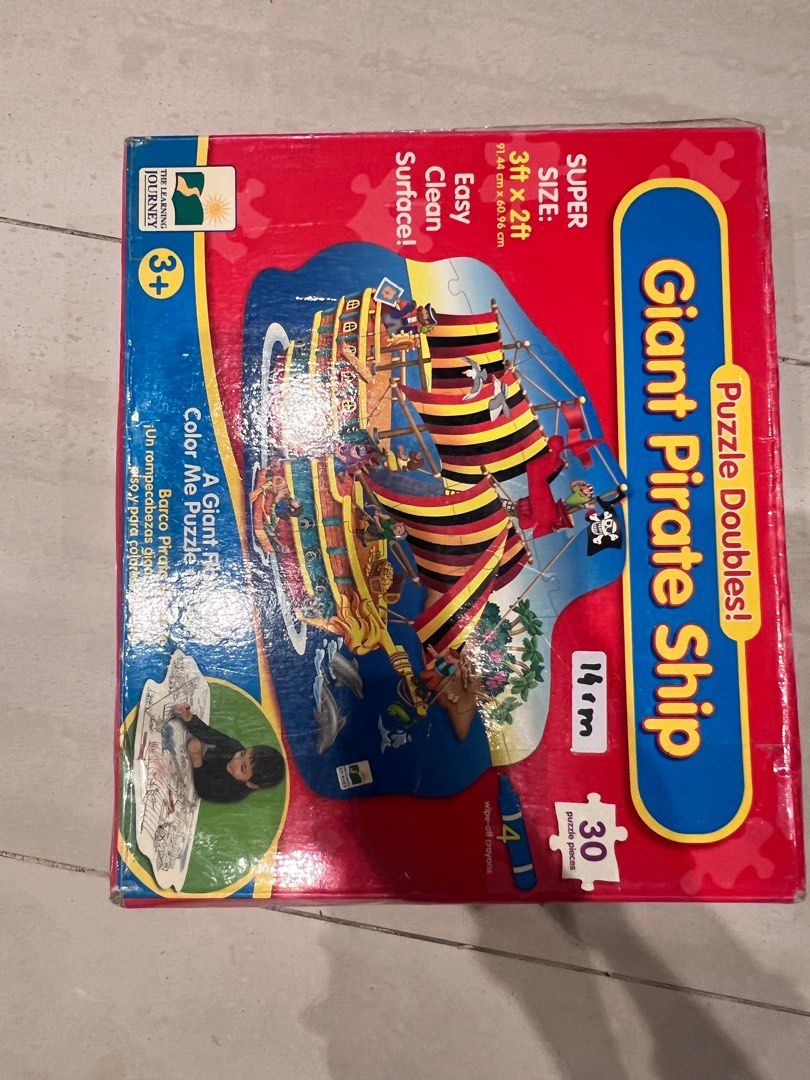 Giant Pirate Ship Floor puzzle, Hobbies & Toys, Toys & Games on Carousell