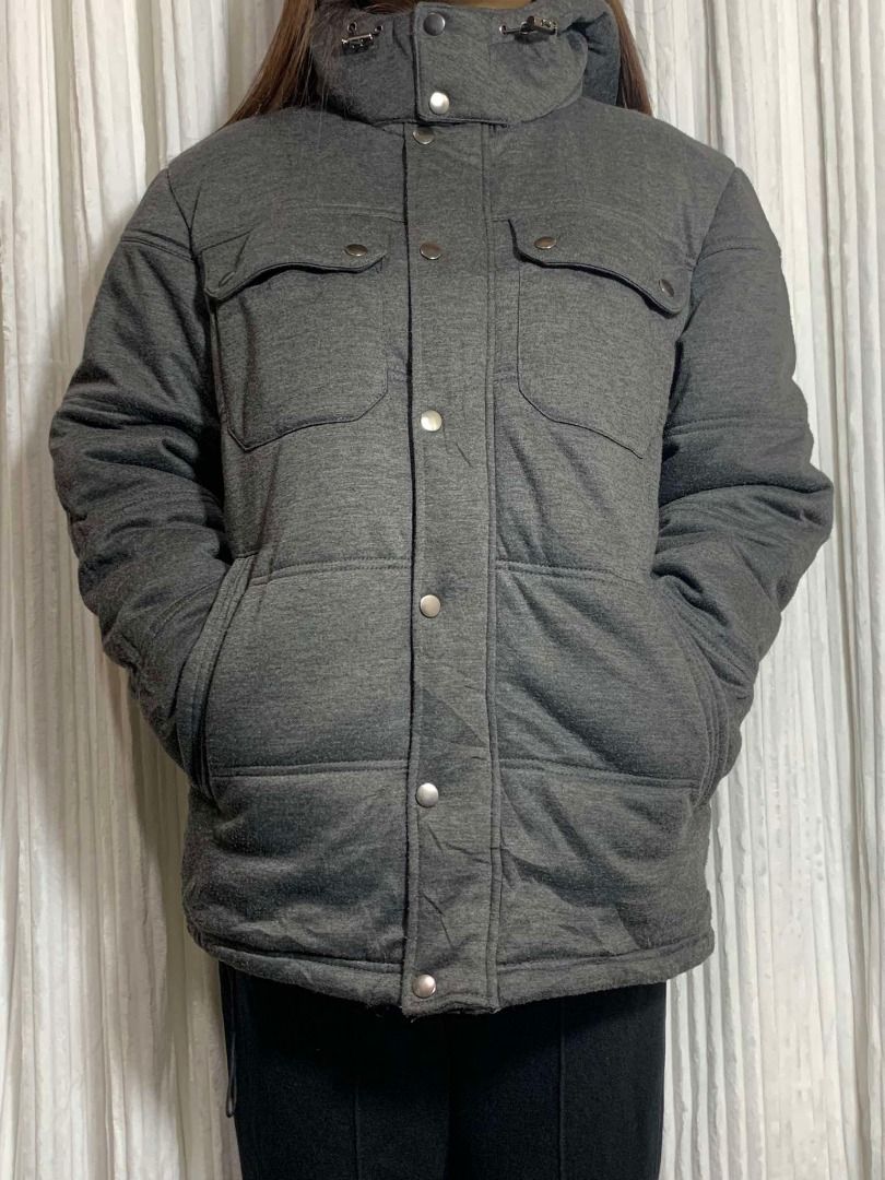 GU MEN'S COTTON PADDED JACKET WITH HOOD, Men's Fashion, Coats, Jackets ...