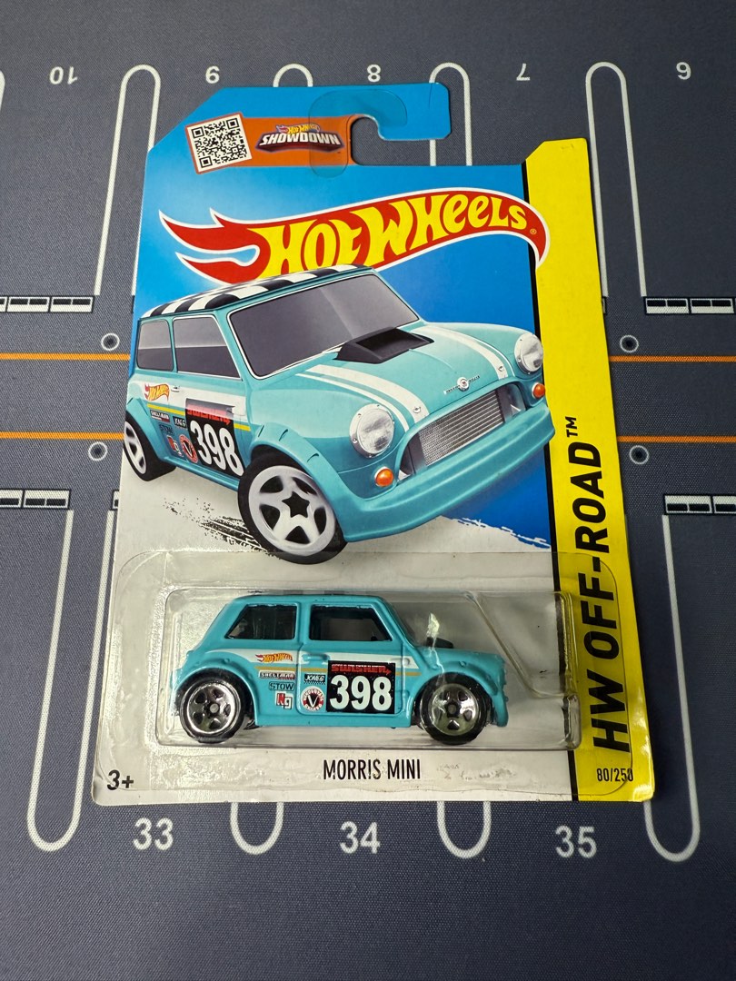 Hotwheels Morris Mini Checkers Blue, Hobbies & Toys, Toys & Games on ...