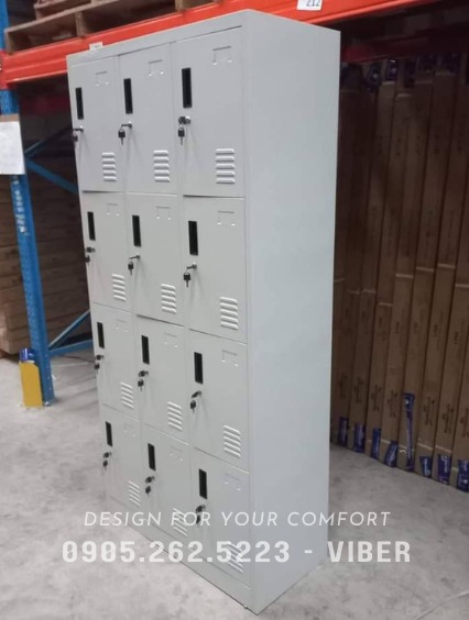 LOCKER : 12 DOOR \ Cam lock & padlock type Recessed handle || Office ...