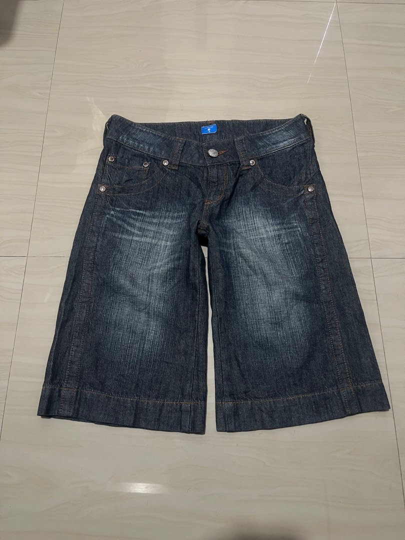 LONG JORTS HARD DENIM, Women's Fashion, Bottoms, Shorts on Carousell