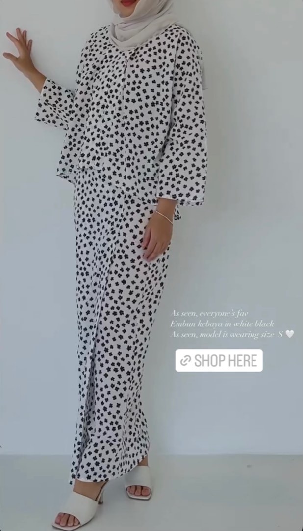 MESLLOWES EMBUN KEBAYA KURUNG, Women's Fashion, Muslimah Fashion, Baju ...