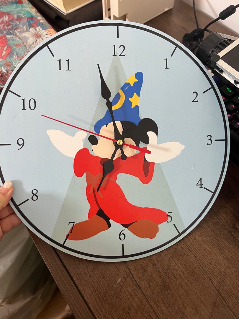 Mickey Mouse clock, Furniture & Home Living, Home Decor, Clocks on ...