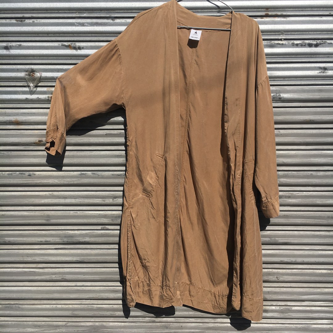 niko and... tan long kimono style flap cardigan, Women's Fashion, Coats ...