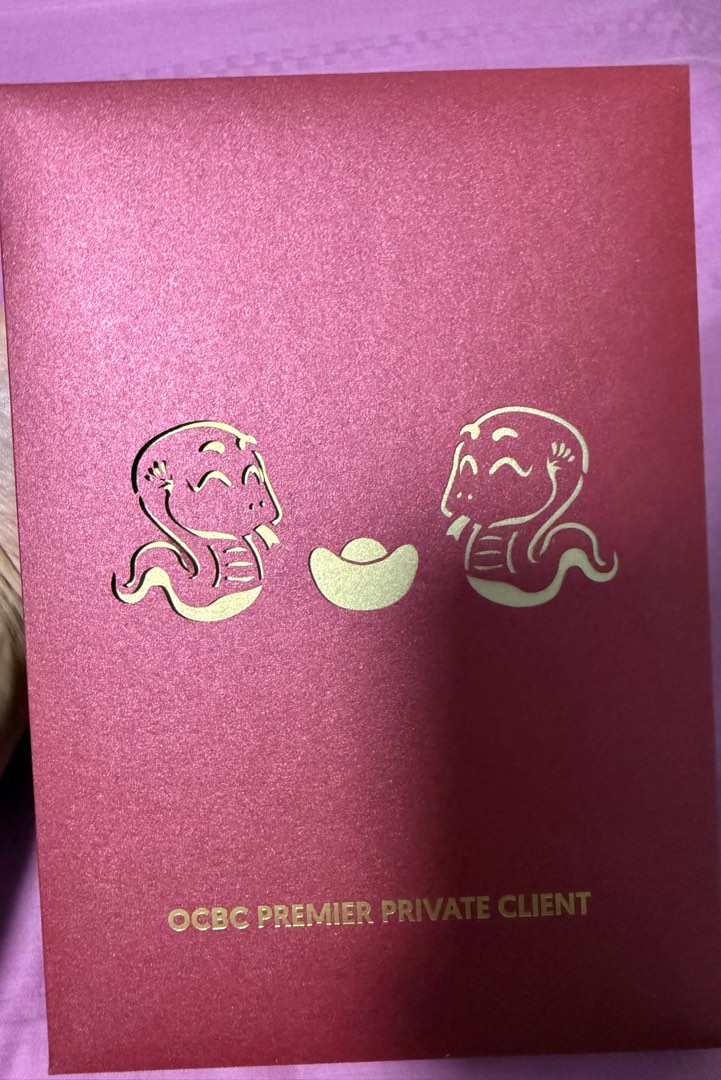 OCBC Premier Private Red Packet Pouch 2025, Hobbies & Toys, Stationery ...